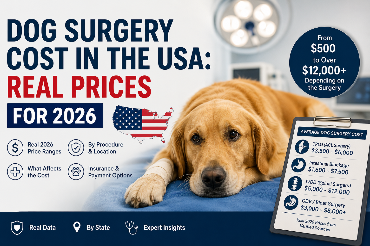 Dog Surgery Cost in the USA: Real Prices for 2026